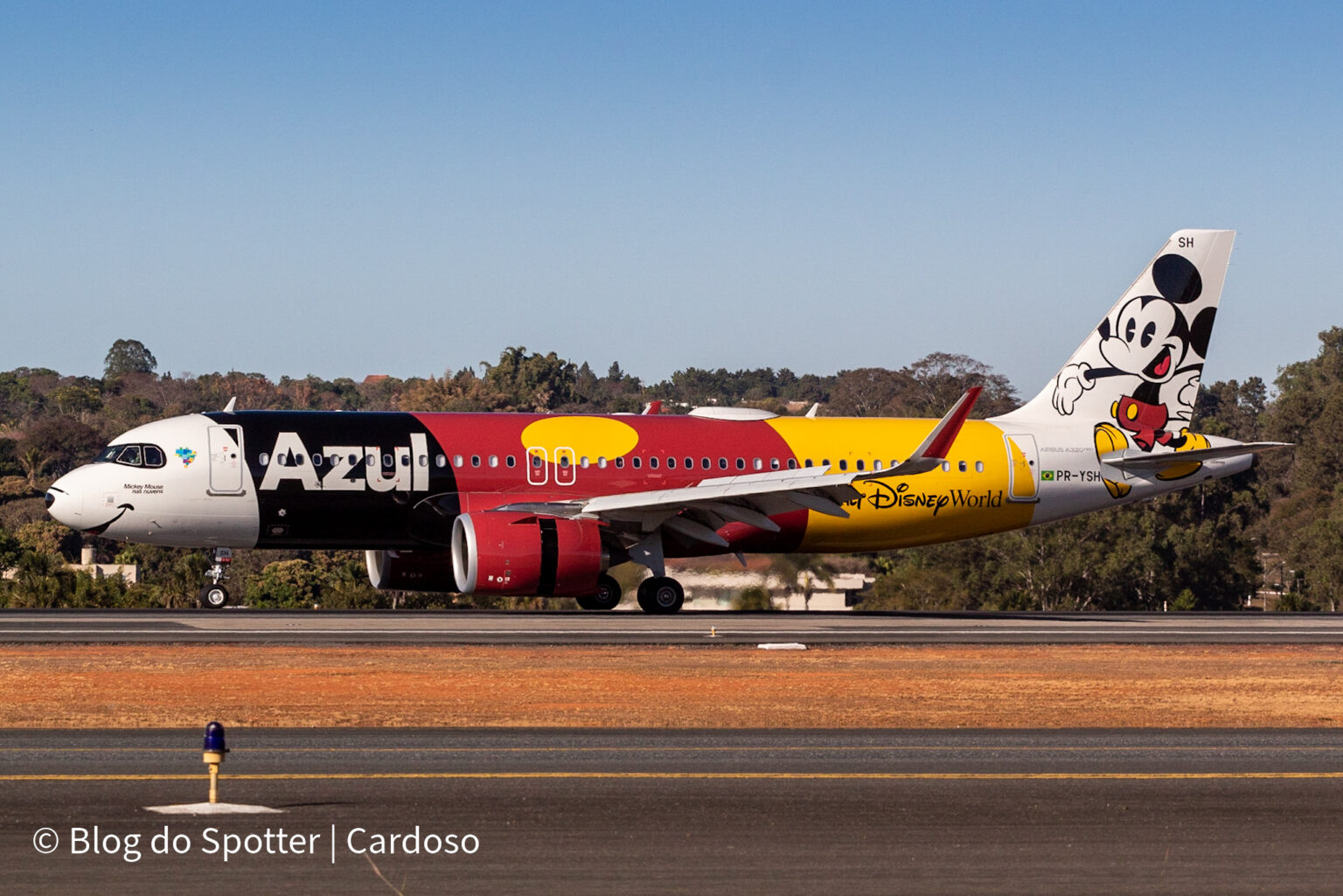 PR-YSH - Mickey Mouse Nas Nuvens - Airbus A320 NEO AZUL | BLOG DO SPOTTER