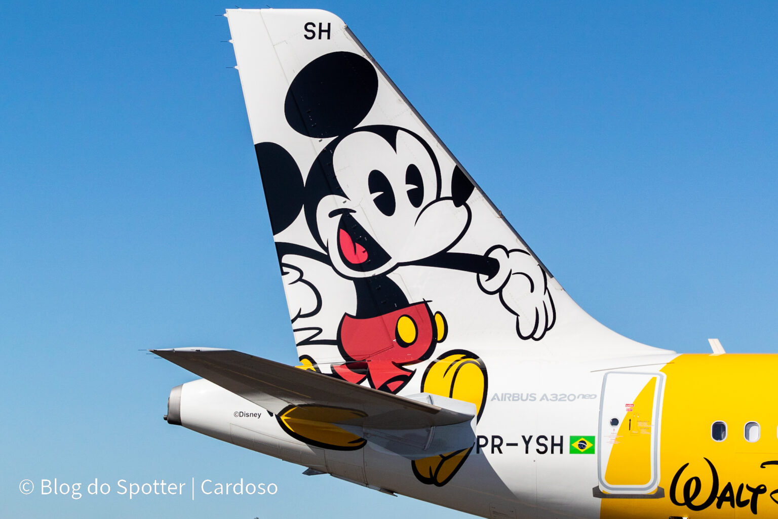 PR-YSH - Mickey Mouse Nas Nuvens - Airbus A320 NEO AZUL | BLOG DO SPOTTER