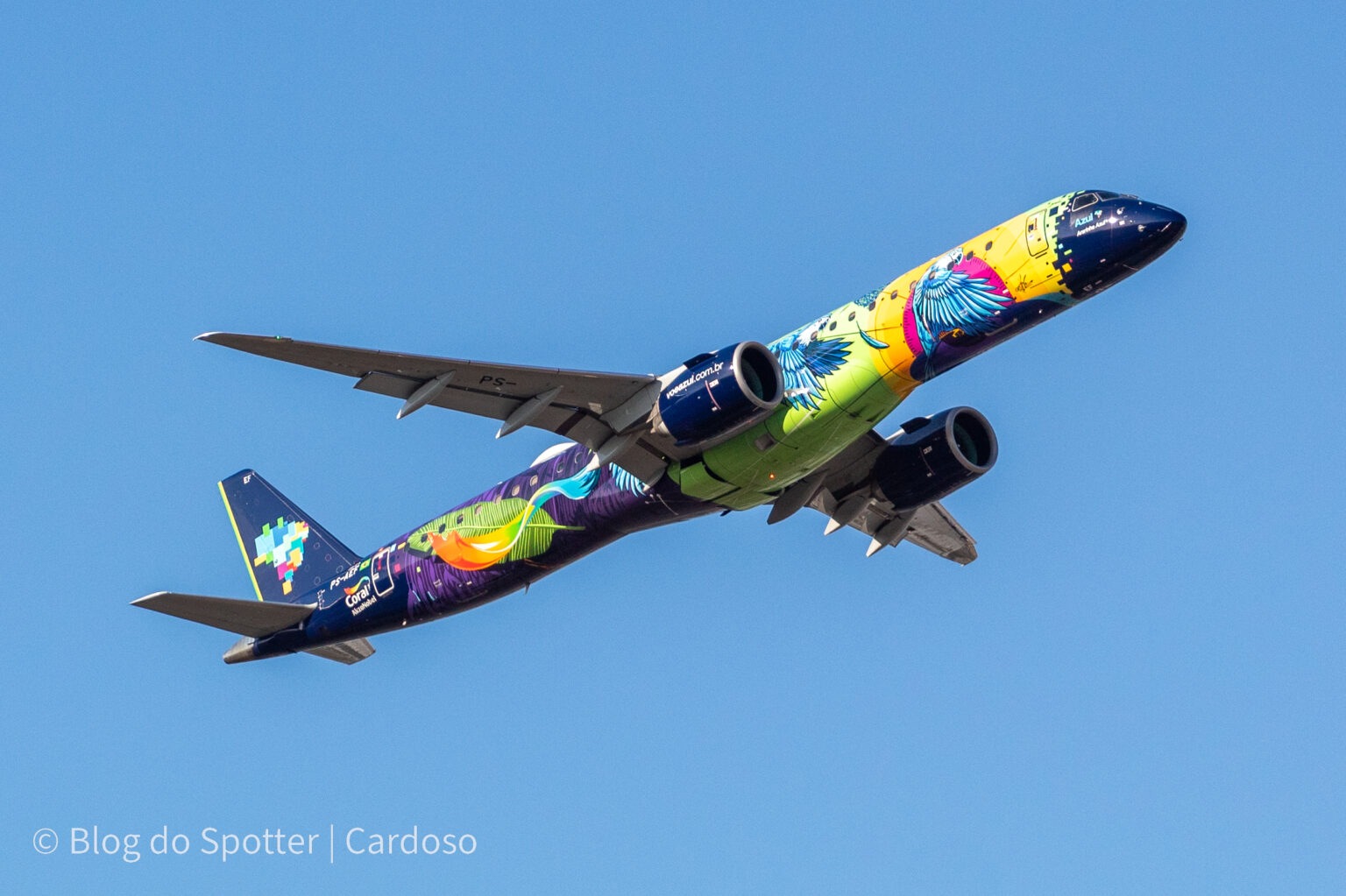 PS-AEF - Embraer E195 E2 - Ararinha Azul | BLOG DO SPOTTER